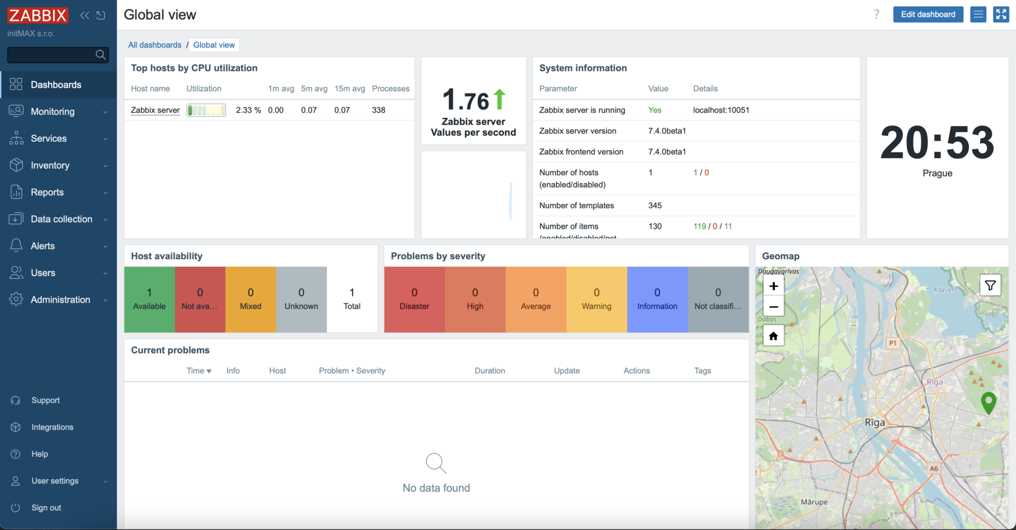 Zabbix 7.4 - návod na instalaci v 5 minutách - initMAX s.r.o.
